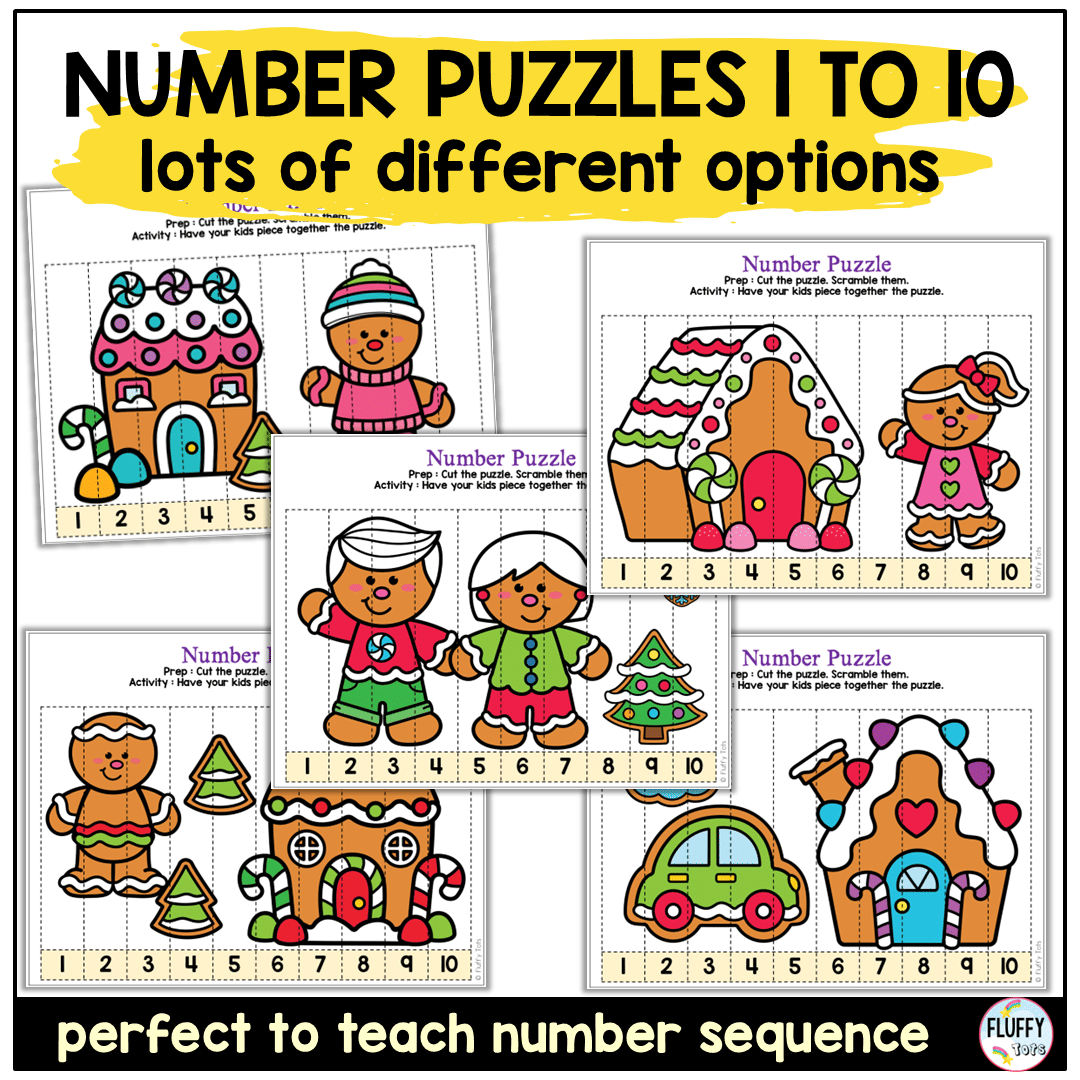Exciting Gingerbread Number Puzzles 1 to 20 to Teach Number Order ...