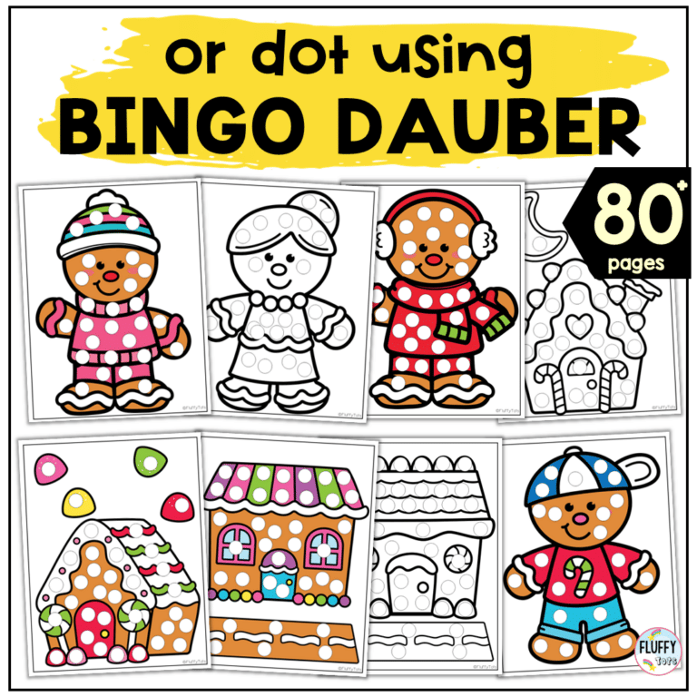 80+ Fun Pages of Gingerbread Dot Printable for Christmas and Winter ...