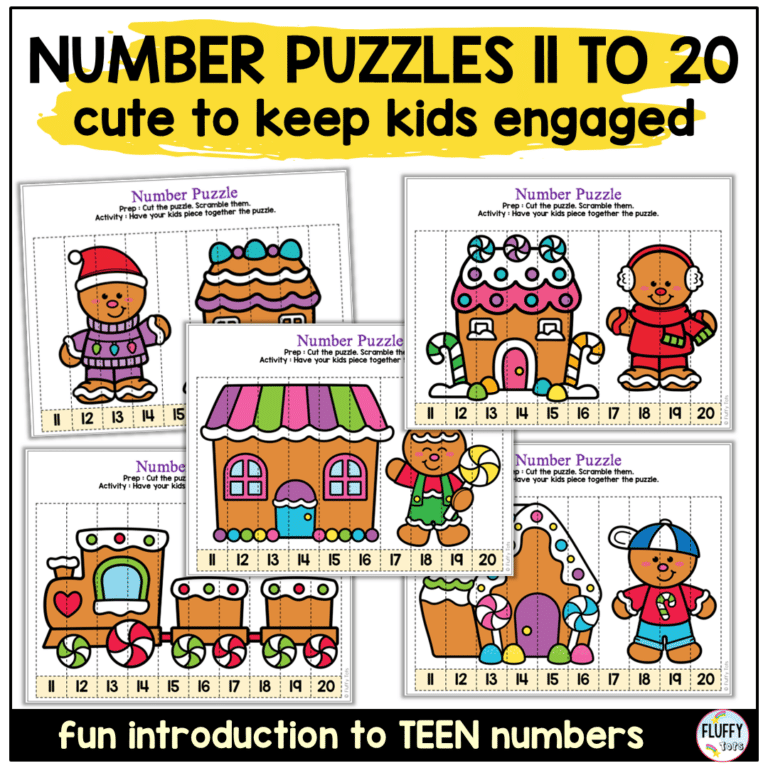 Exciting Gingerbread Number Puzzles 1 to 20 to Teach Number Order ...