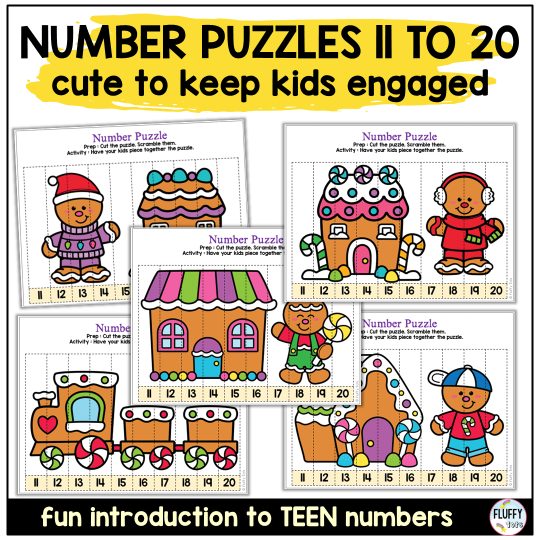 Exciting Gingerbread Number Puzzles 1 to 20 to Teach Number Order ...