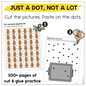 Just a Dot, Not a Lot : 100+ Page of Fun Gingerbread Glue Practice ...