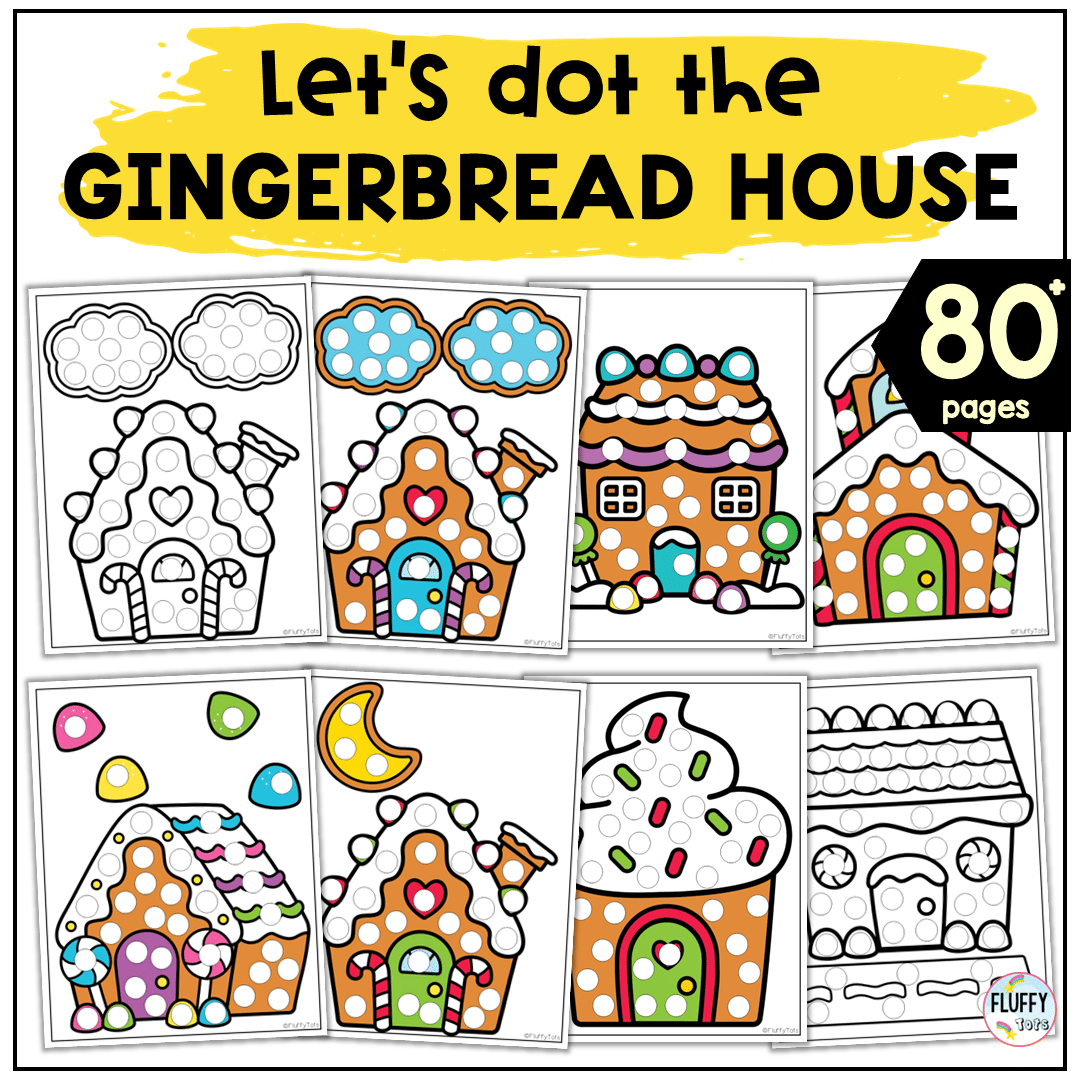 80+ Fun Pages of Gingerbread Dot Printable for Christmas and Winter ...