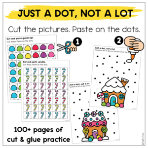 Just a Dot, Not a Lot : 100+ Page of Fun Gingerbread Glue Practice ...