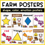 3 Cute Farm Themed Classroom Poster for Preschool and Kindergarten ...