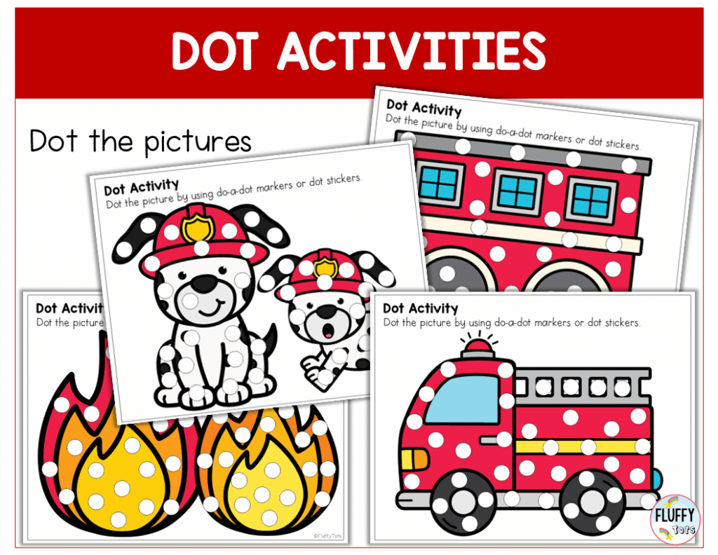 60 + Pages Firefighter Fine Motor Activity Worksheets for Preschool and ...
