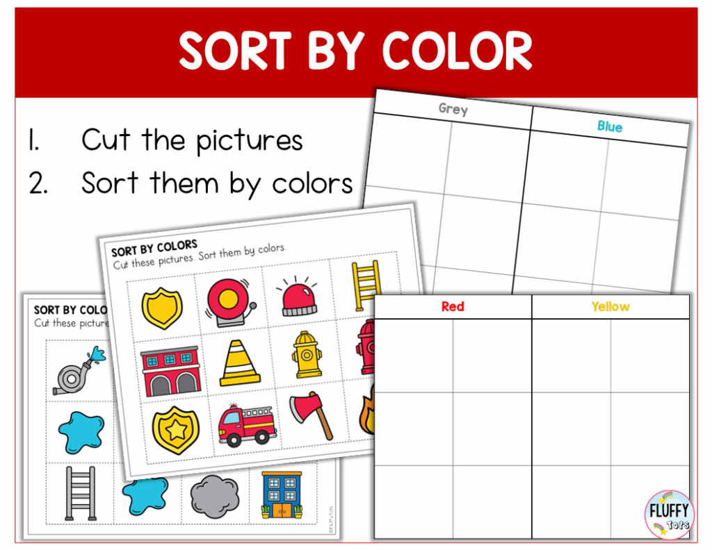60 + Pages Firefighter Fine Motor Activity Worksheets for Preschool and ...