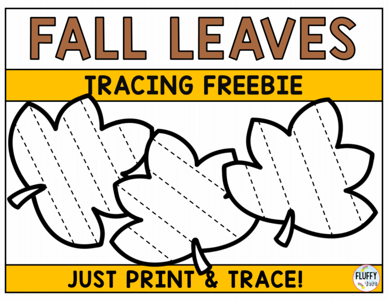 Free 3 Pages of Tracing Fall Leaves for Preschoolers and Toddlers ...