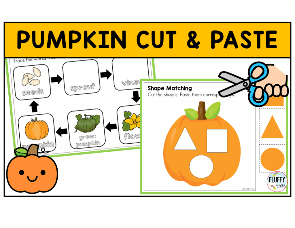 Pumpkin Tracing Printables: FREE 6 Fun Tracing Pumpkins - FluffyTots