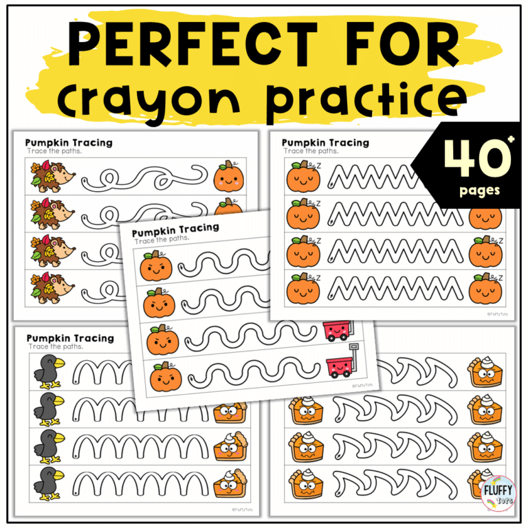 40+ Pages of Pumpkin Tracing Lines for Your October Lesson Plan ...