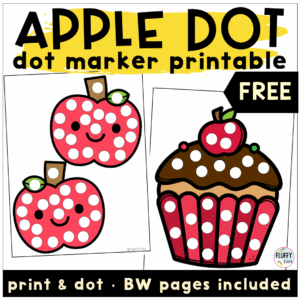 FREE 10 Pages Apple Dot Marker Printable for Fall Fine Motor Activities ...