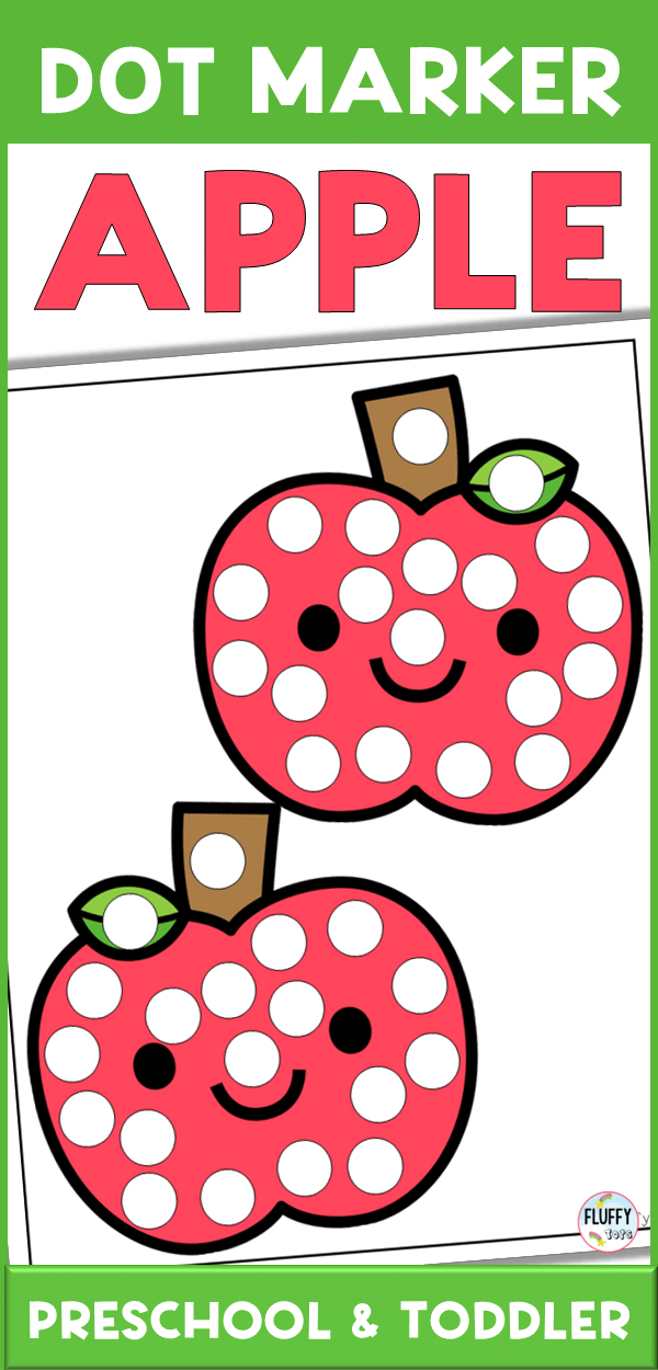 FREE 10 Pages Apple Dot Marker Printable for Fall Fine Motor Activities ...