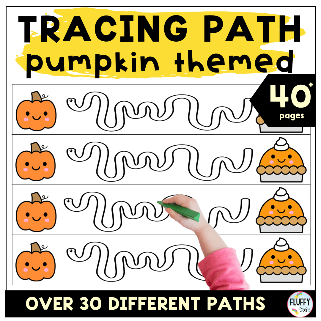 40+ Pages of Pumpkin Tracing Lines for Your October Lesson Plan ...